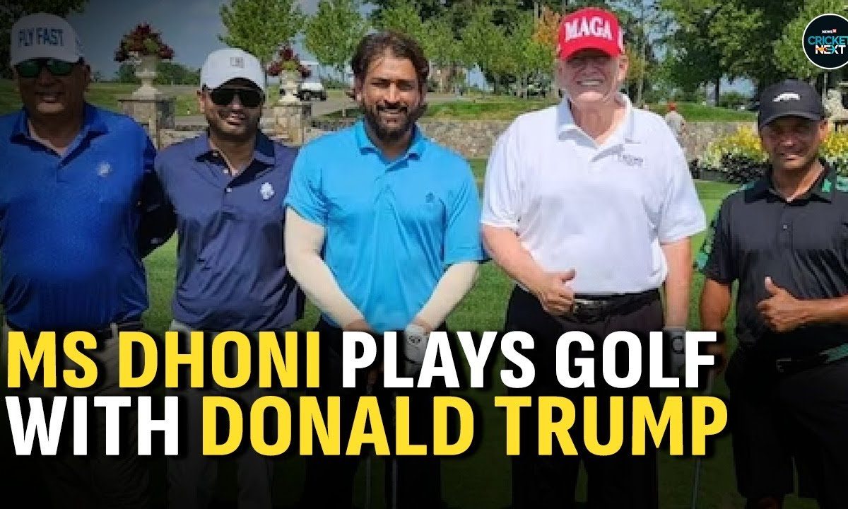 MS Dhoni Plays Golf With Former US President Donald Trump | Team India ...