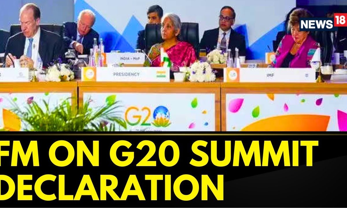 G20 Summit 2023 India | FM Sitharaman On G20 Summit Declaration | G20 India | G20 Delhi | News18 ...