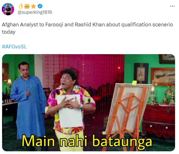 AFG vs SL: Fans Confide in Memes After Qualification Goof-up Gets ...