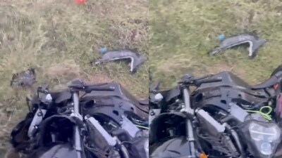 Caught on Camera: Indian YouTuber Injured After Bike Skids 100 Metres ...