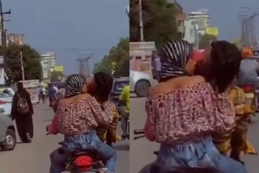 Jaipur Couple Caught Kissing on Speeding Bike, Viral Video Angers Social Media - News18