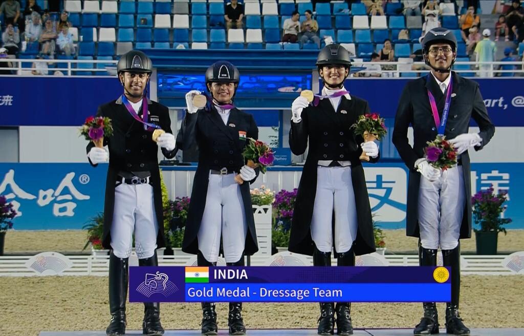 India at Asian Games Day 3 in Photos: Dressage Team Wins Equestrian ...