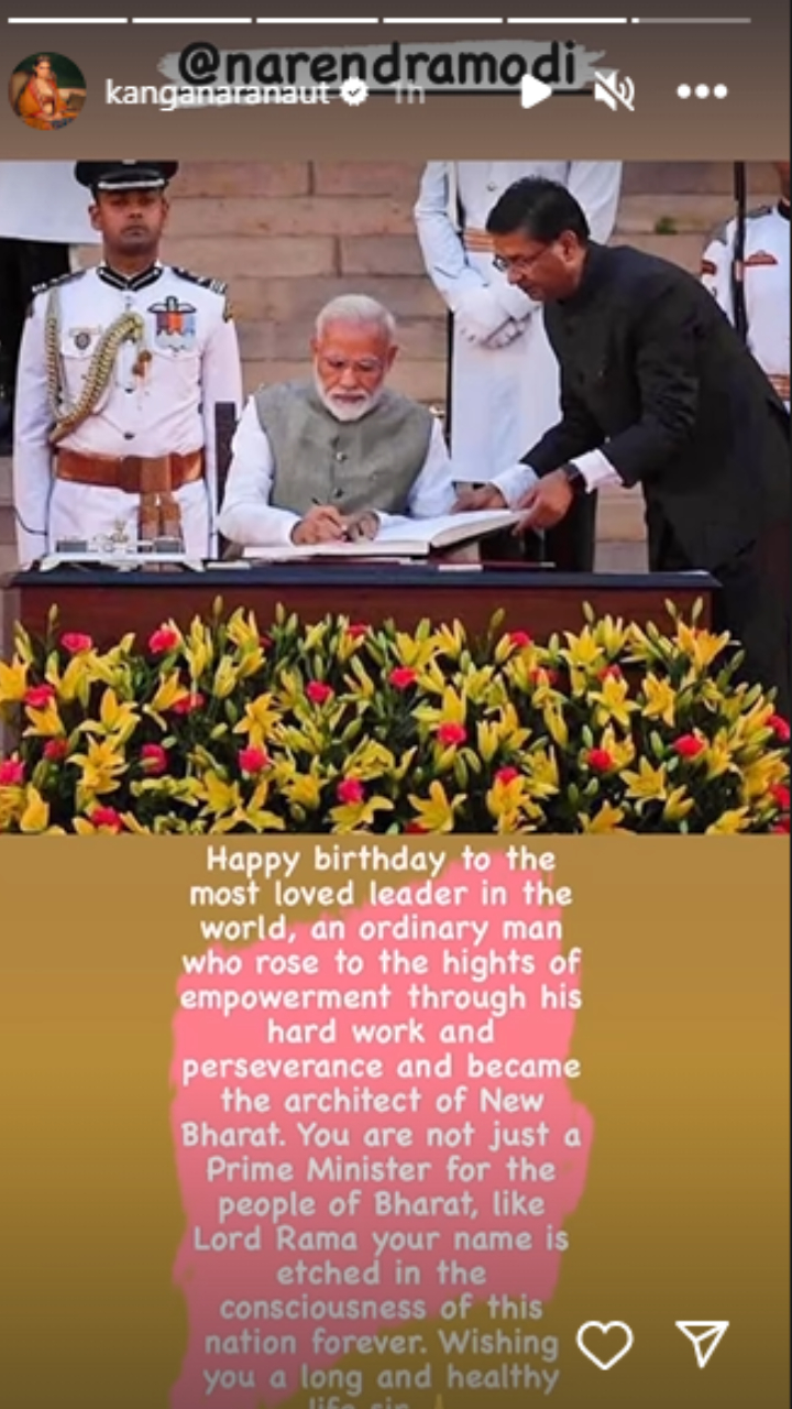 Happy Birthday Narendra Modi: Kangana Ranaut, Rajkummar Rao Send Heartfelt Wishes To The PM ...