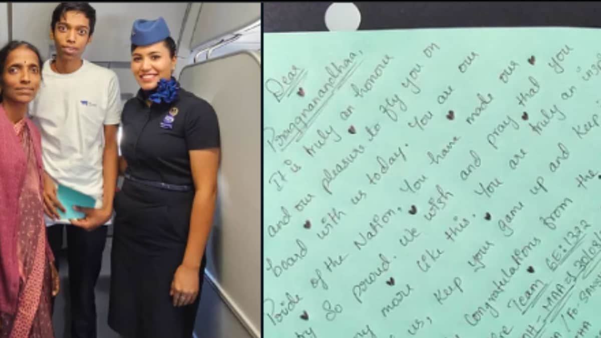 Praggnanandhaa Receives Special Note From IndiGo Crew: ‘You Made Our ...