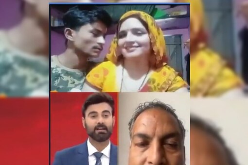Sachin Meena Tries To Kiss Seema Haider On LIVE TV, Anchor Says 'Arre ...