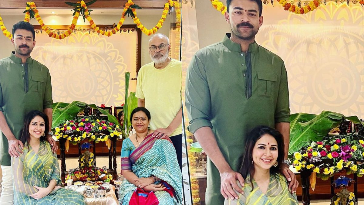 Lavanya Tripathi Joins Husband-to-be Varun Tej, In-laws For Ganesh ...