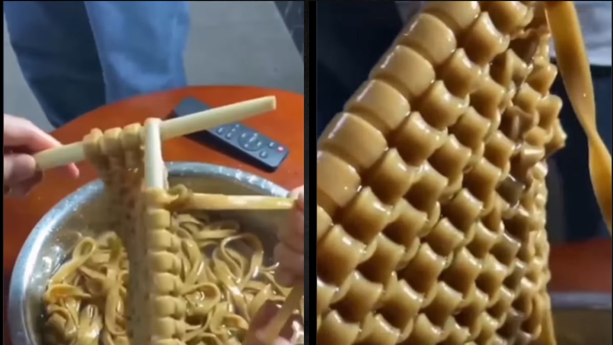 Video Of People Knitting Pasta Into A 'Sheet' Goes Viral | Viral News ...