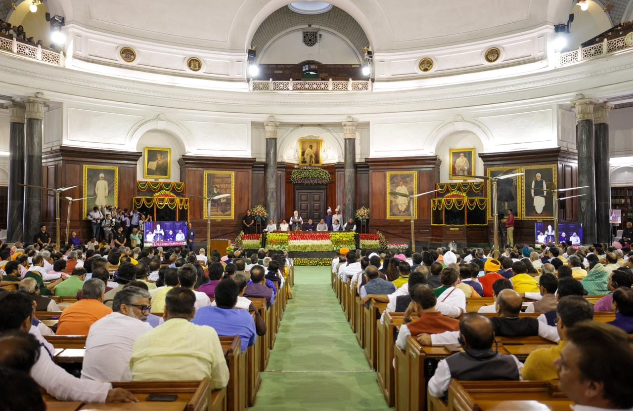 In Pics | MPs Meet at Old Parliament’s Central Hall Before They Move to ...