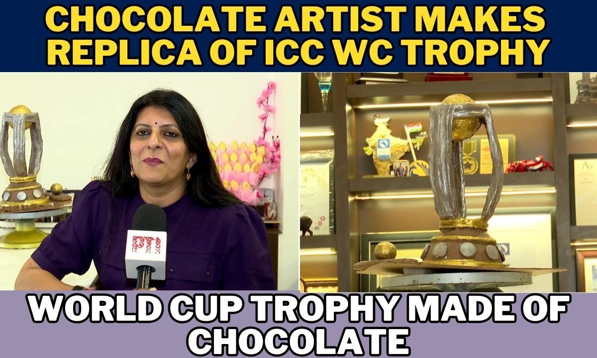 World Cup 2023: Chocolate Artist Makes Replica of ICC Wc Trophy ...