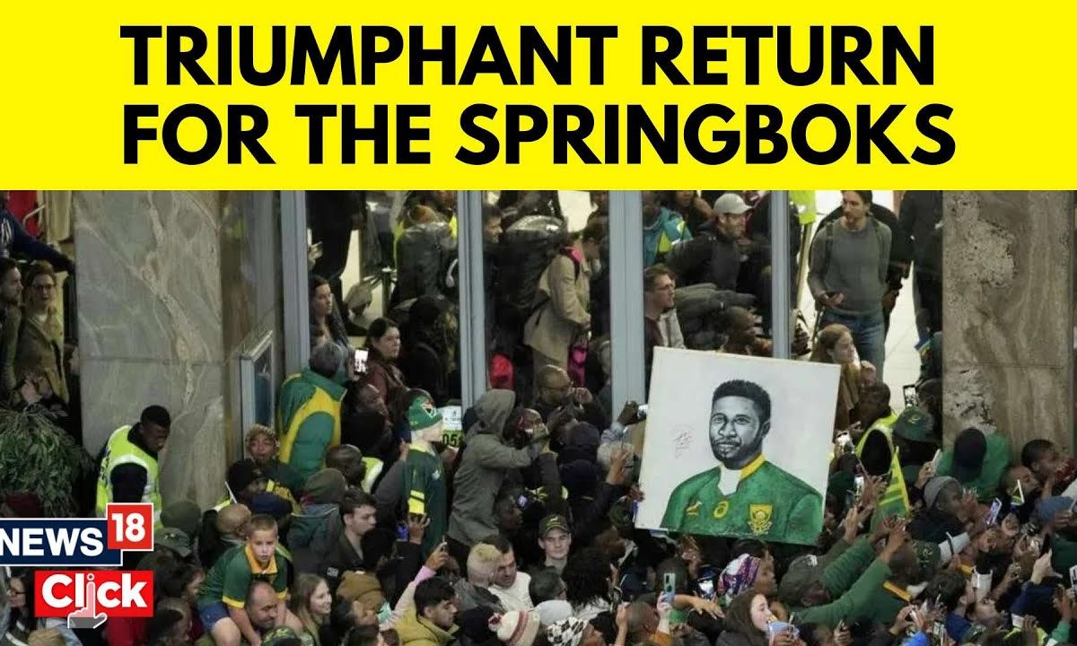 Springboks Return Home 2023 | South Africa's Springboks Wins Rugby ...