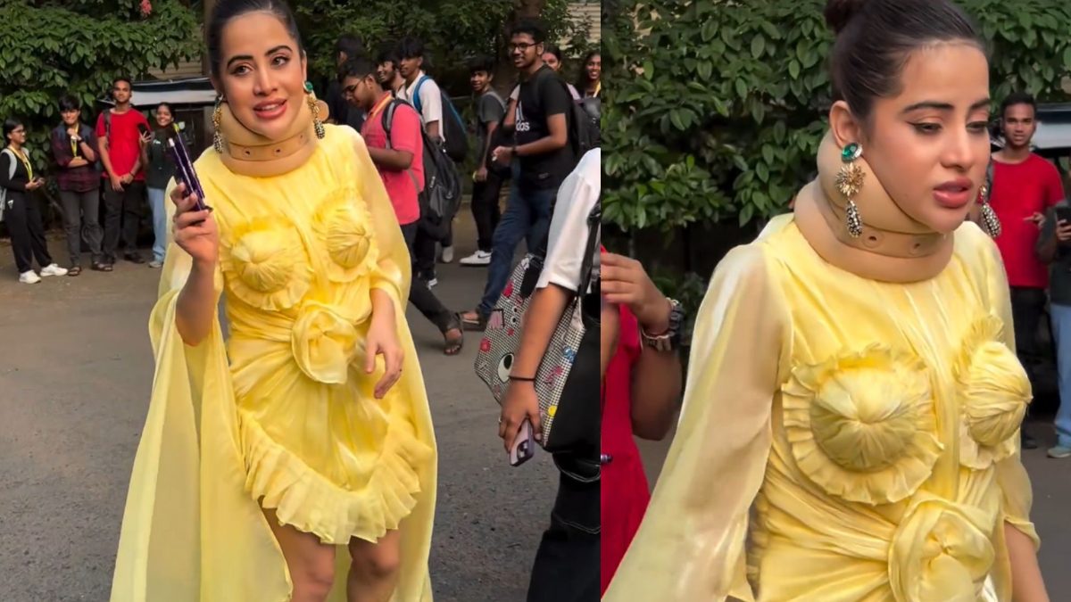 Urfi Javed Sports Cervical Collar With A Yellow Gown, Confused Fans Ask ...