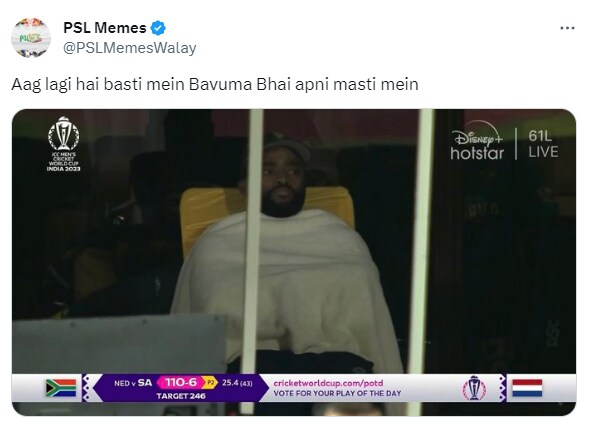 World Cup 2023: Temba Bavuma Sitting With Sunken Face, Towel During SA ...
