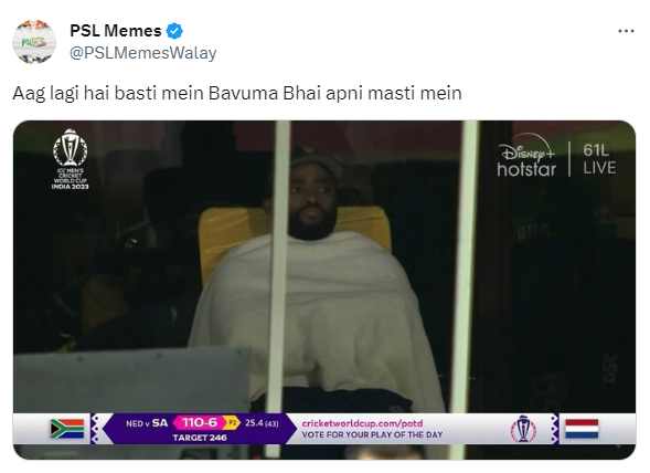 World Cup 2023: Temba Bavuma Sitting With Sunken Face, Towel During SA ...