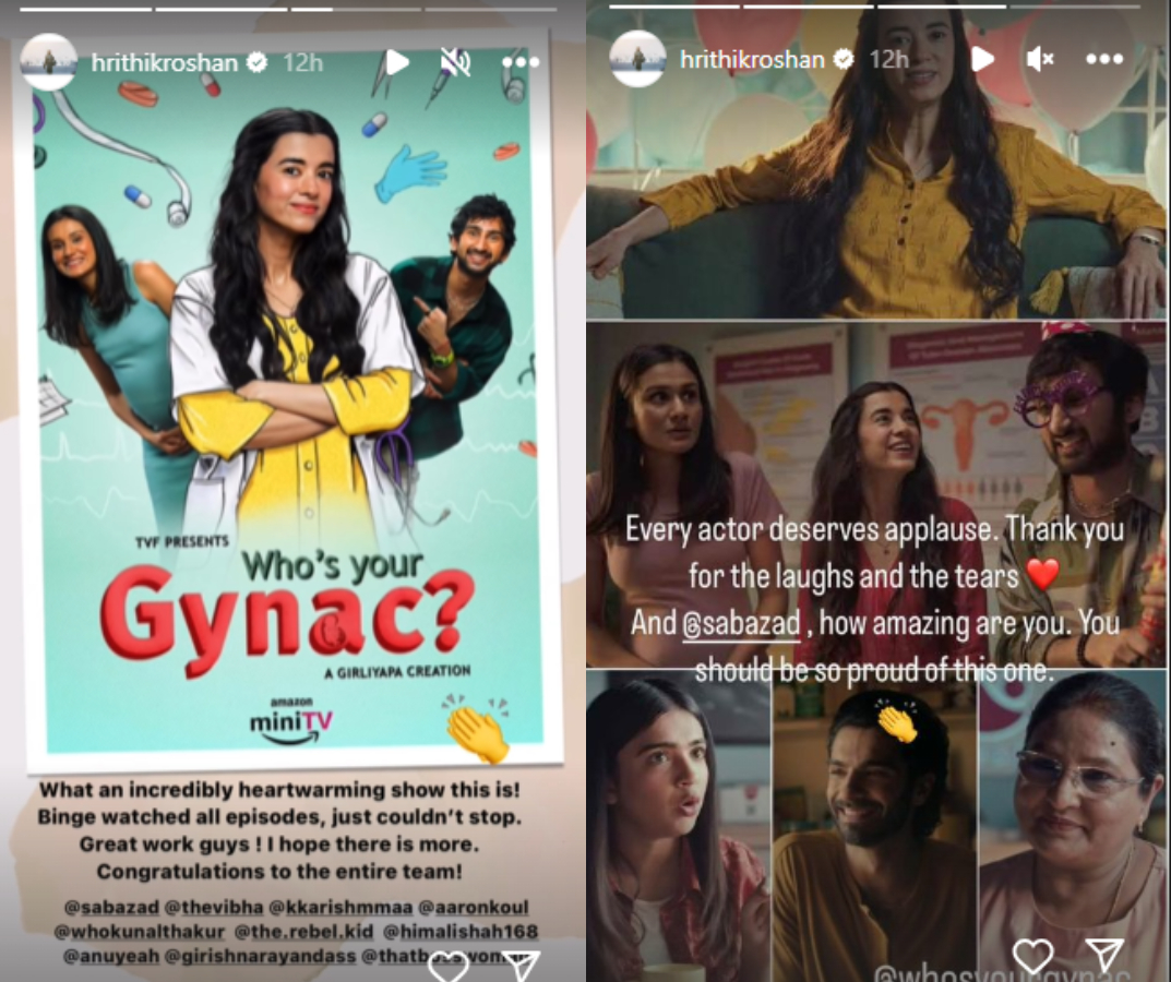 Hrithik Roshan Reviews Saba Azad's Show Who's Your Gynac: 'Thank You ...