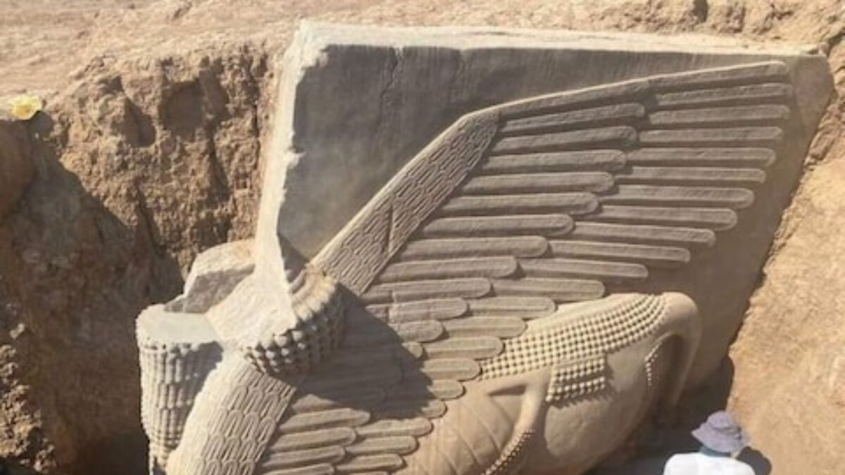 2,700-year-old Sculpture Of Winged Assyrian Deity Lamassu Unearthed In ...