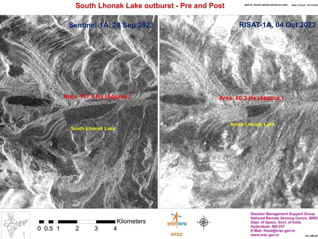 ISRO Conducts Satellite Image-based Studies of South Lhonak Lake in ...