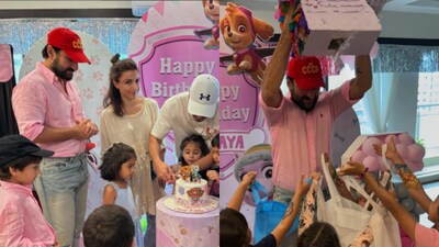 Saif Ali Khan Celebrates His Niece Inaaya's Birthday With Son Taimur ...