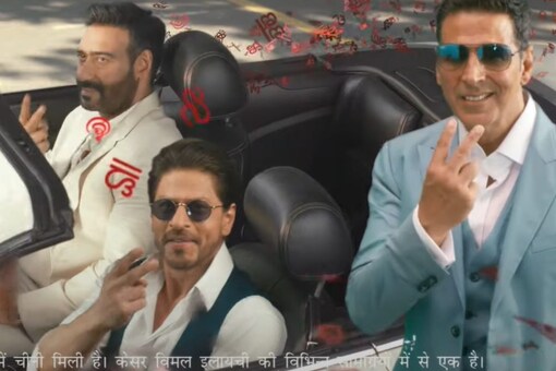 Akshay Kumar RETURNS as Vimal Ambassador a Year After Backlash, Joins SRK, Ajay Devgn in New Ad ...