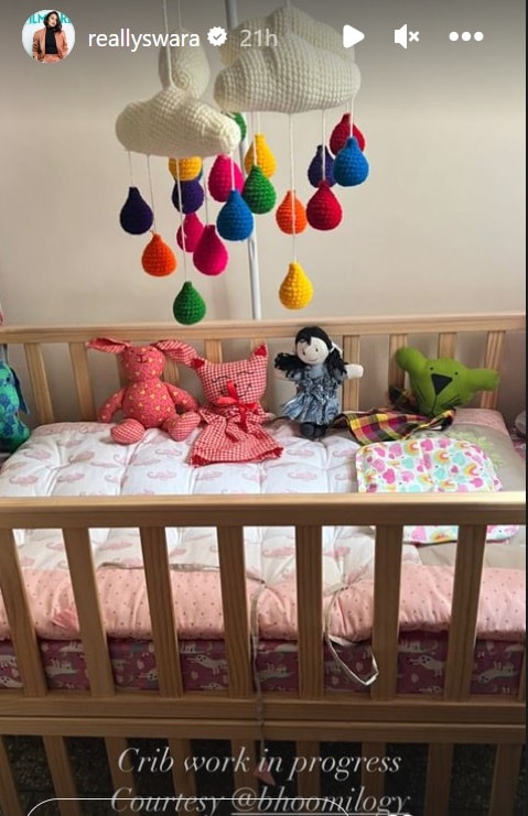 Swara Bhasker's Newborn Sleeps Peacefully In a Beautifully Decorated ...