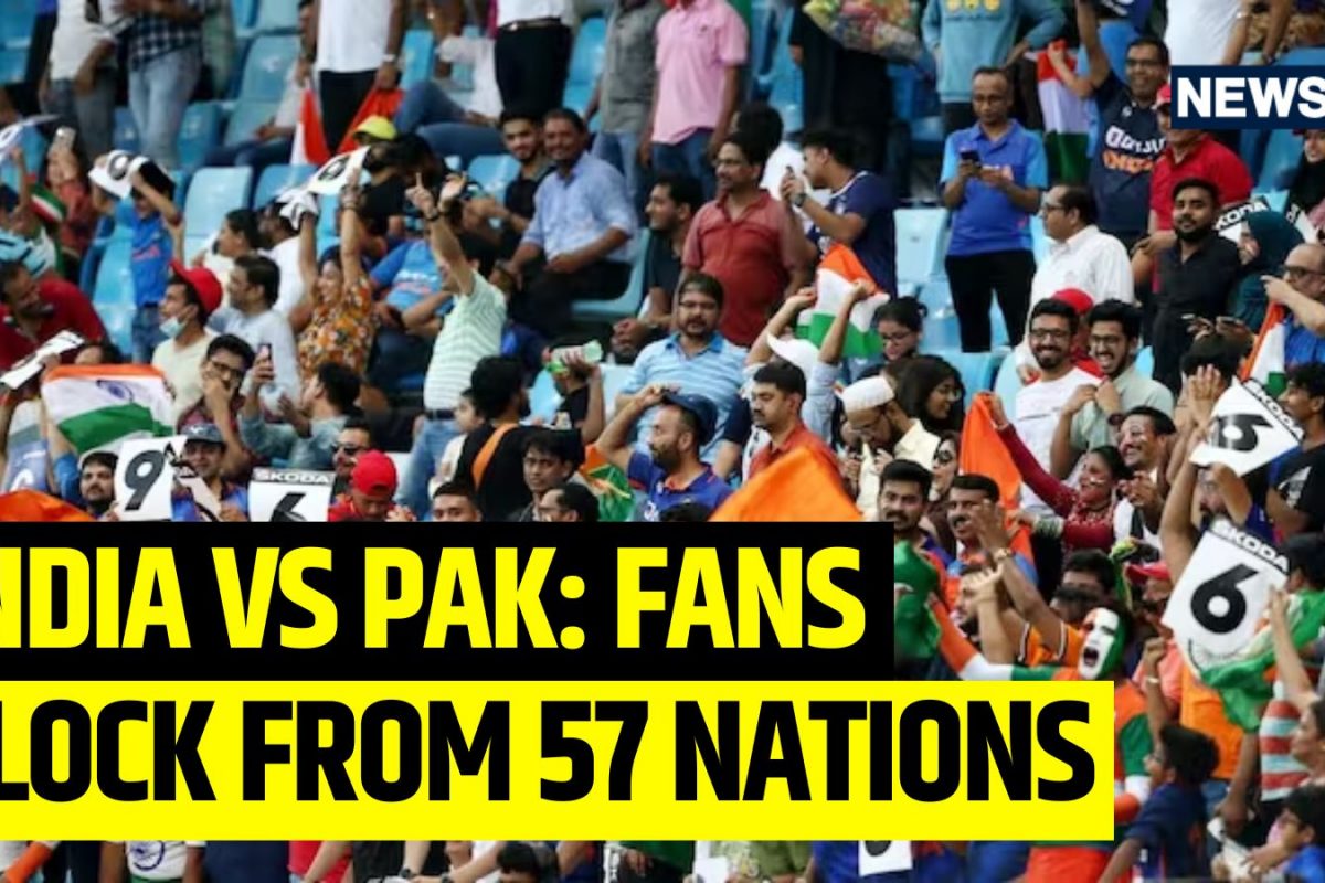 Fans from around the world arrive at the Narendra Modi Stadium ahead ...