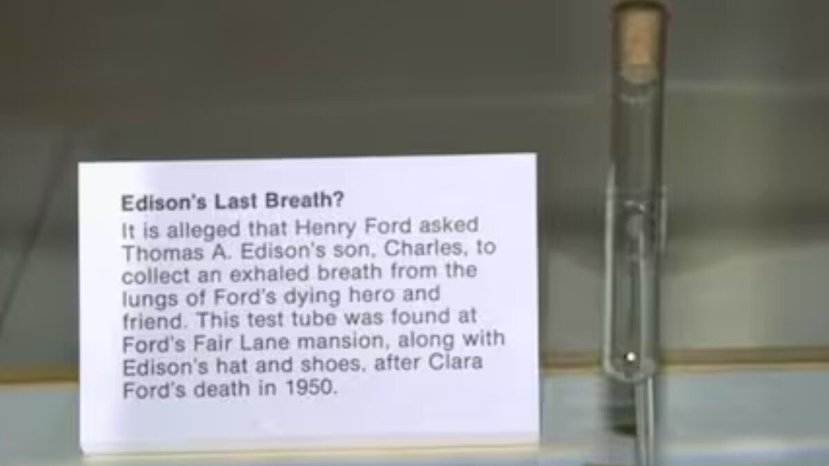 Thomas Edison’s Dying Breath, Held In Test Tube, Displayed At This ...