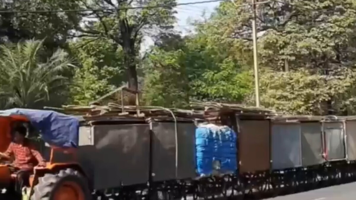 This Creative 'Bullet Train' Was Made Using A Tractor And Multiple ...