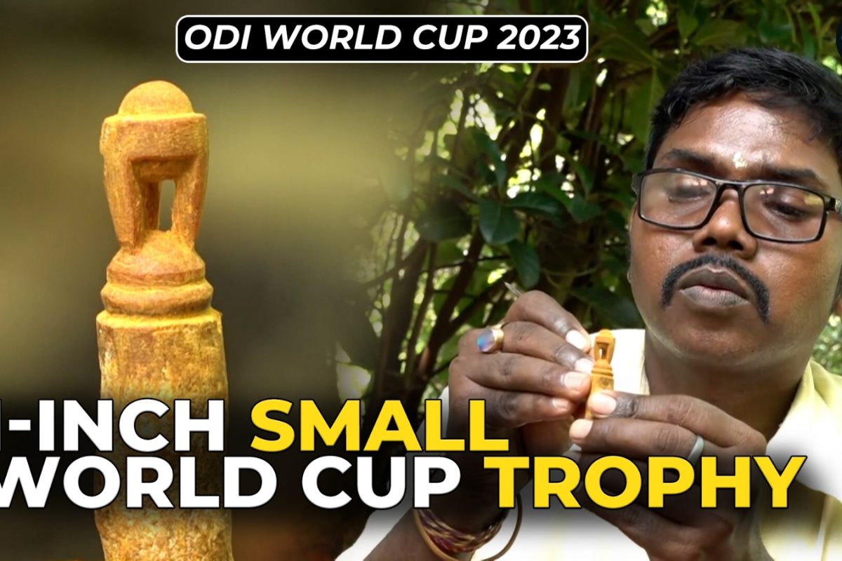 Miniature artist from Odisha crafted ICC World Cup trophy on 1-inch ...
