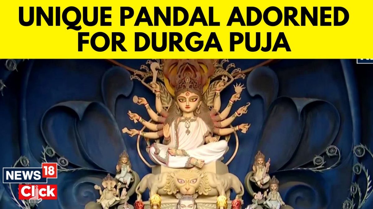 Unique pandal adorned for Durga Puja in Kolkata - News18