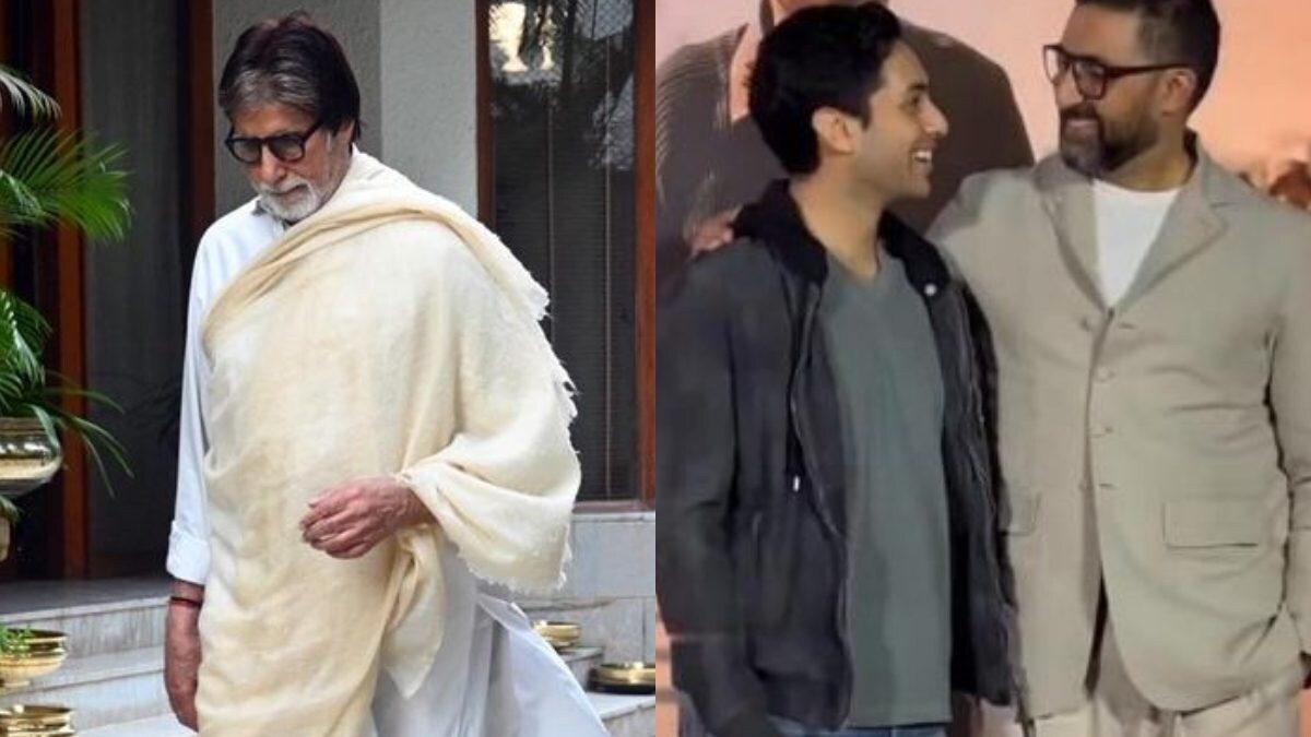 Amitabh Bachchan Gets Emotional As Agastya Nanda Poses With Abhishek ...