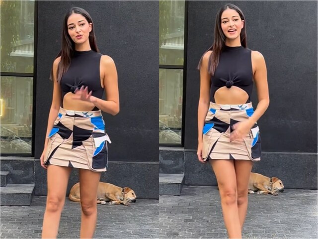 Ananya Panday Channels Her Inner Barbie in Mini Skirt And Black Top, Fans React; Watch - News18