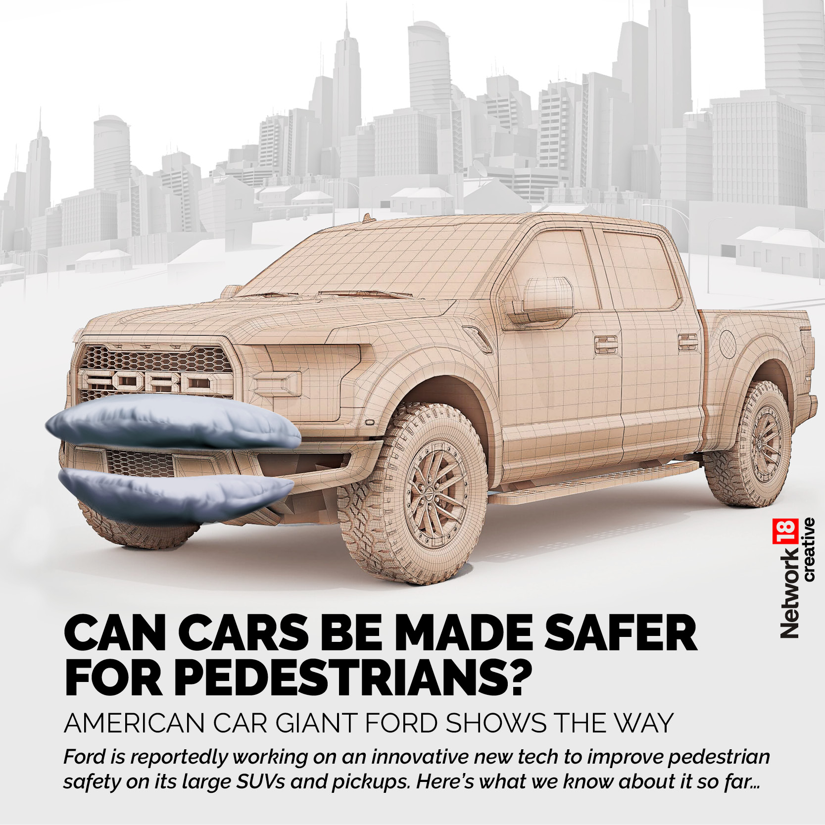 In pics: how can cars be made safer for pedestrians?