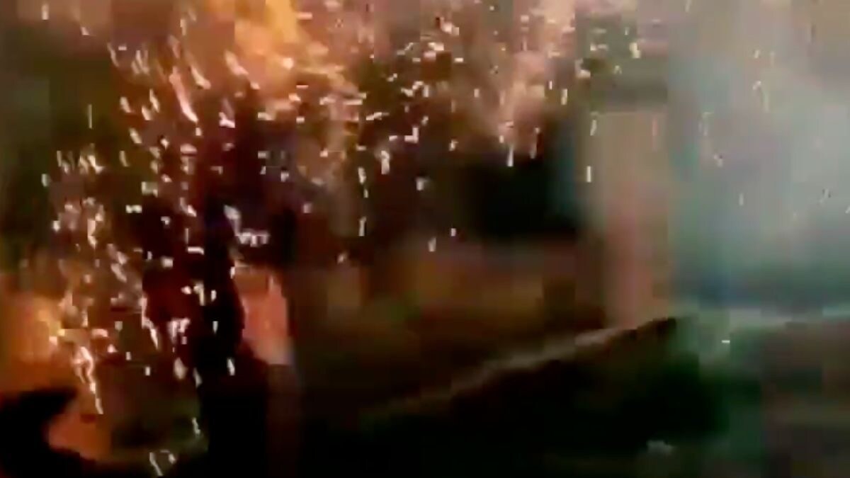 Group of Hostel Men Throw Crackers At Each Other in Aggressive Fight ...