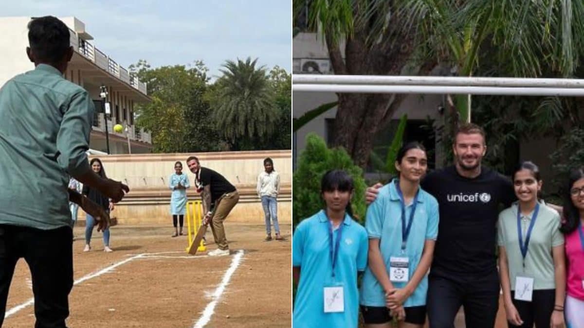 'Legend Of Football' David Beckham Playing Gully Cricket In Mumbai ...