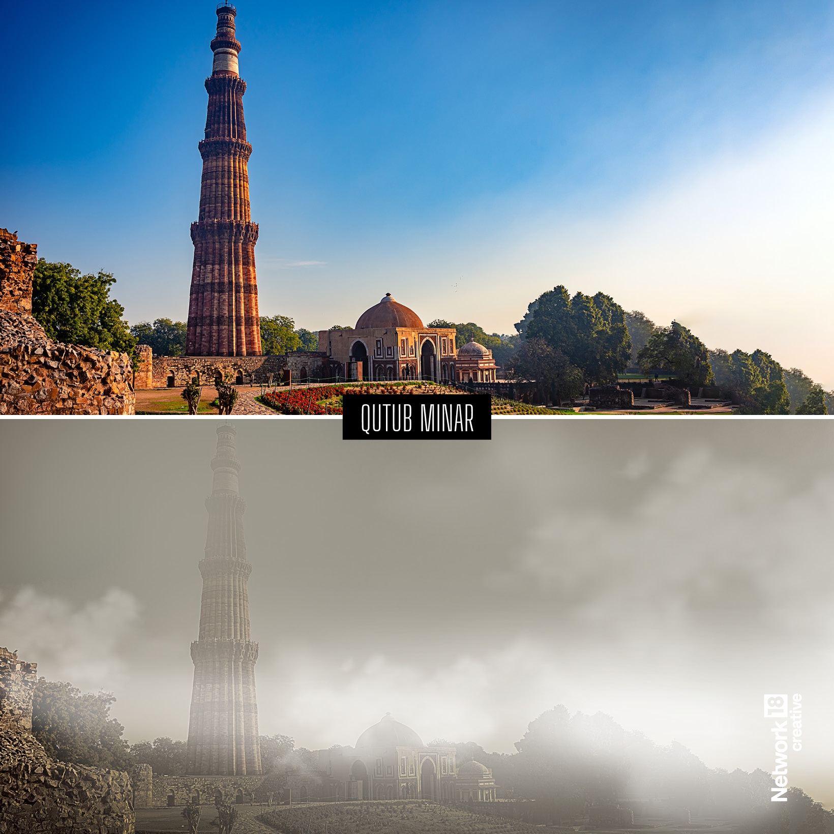 Delhi Pollution: Before-and-After Photos of Iconic Monuments As Air ...