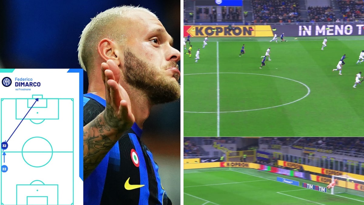 Federico Dimarco Scores Stunning Goal With a Lob from Near the Halfway ...