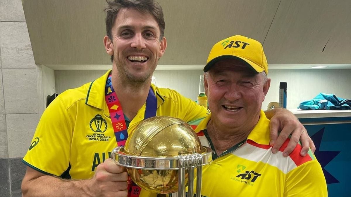 In Pics: Mitchell Marsh And Father Geoff Celebrate Australia’s Sixth ...