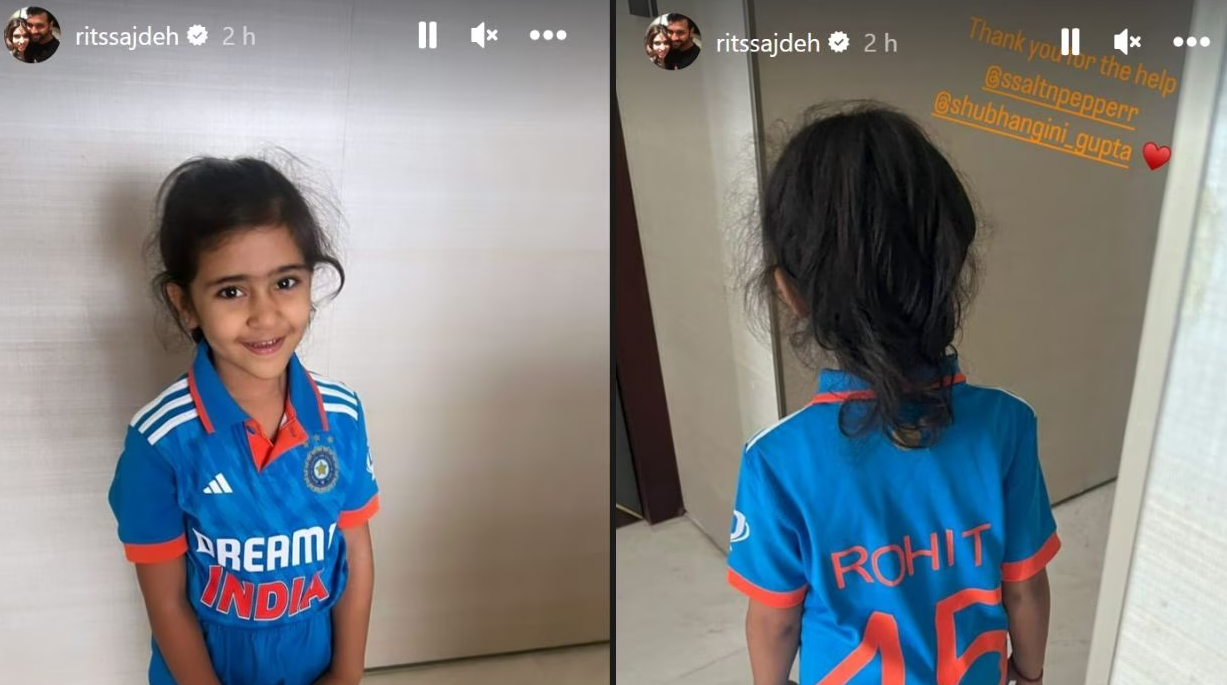 Rohit Sharma’s Daughter is His Biggest Cheerleader and Picture is Proof ...