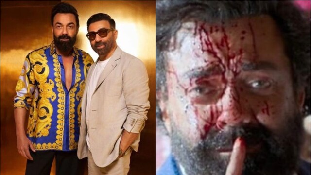 Sunny Deol Cheers For Bobby Deol, Shares His Blood Smeared Face Poster ...