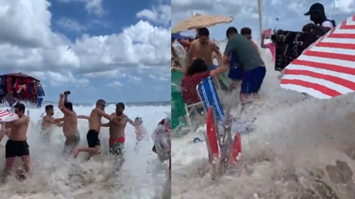 This Video Of Massive Freak Wave Disrupting Beachgoers In Brazil Is ...