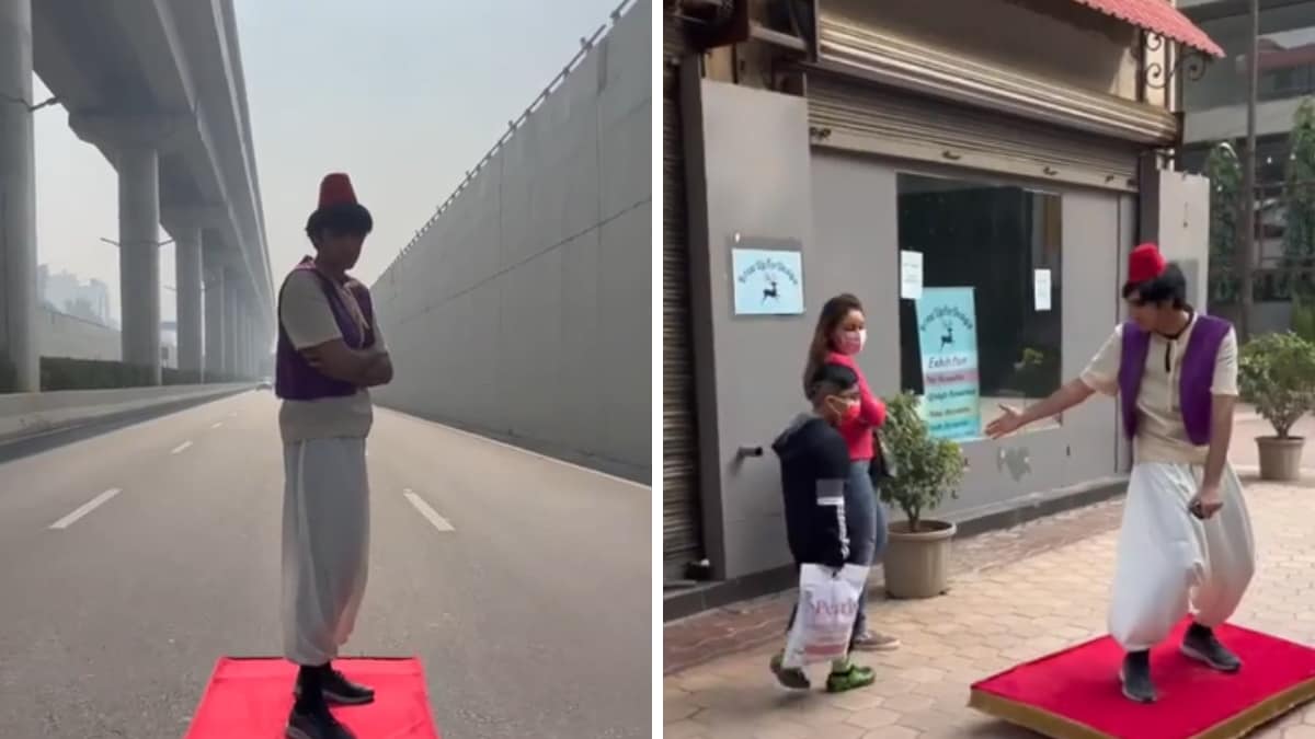 Man Turns Into 'Real-Life' Aladdin, Goes Around On His 'Magic Carpet ...