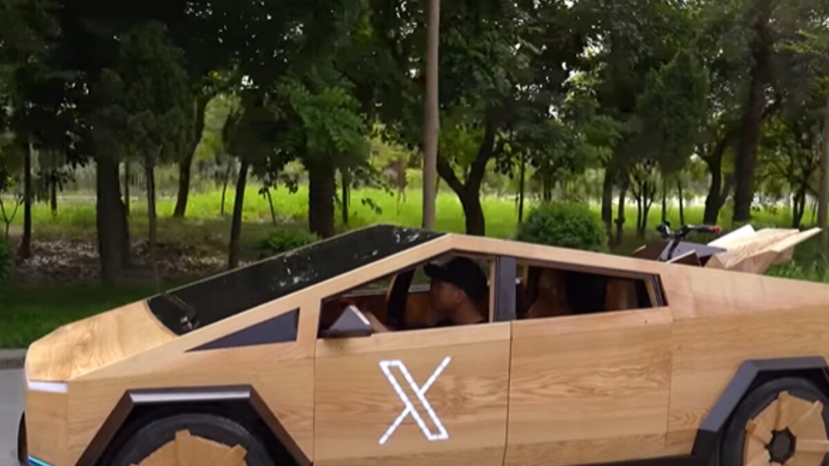 Man Builds Fully Functional Wooden Replica Of Tesla Cybertruck; Elon ...