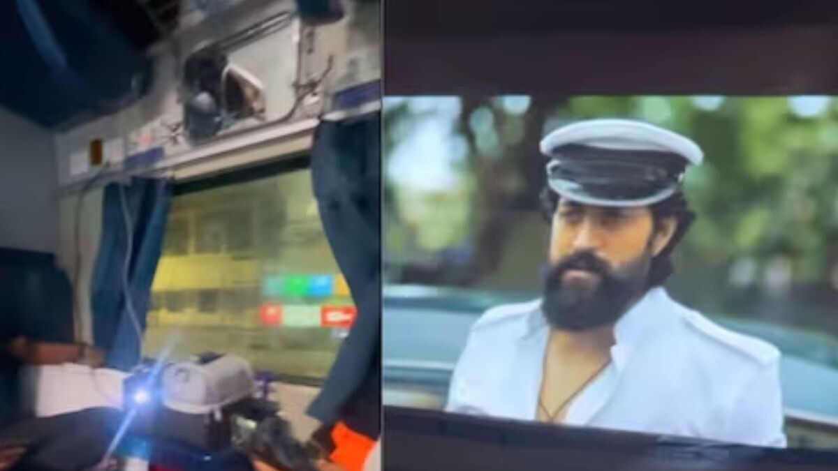 Watch: Blogger Sets Up Makeshift Cinema Theatre In Her Train Coach - News18