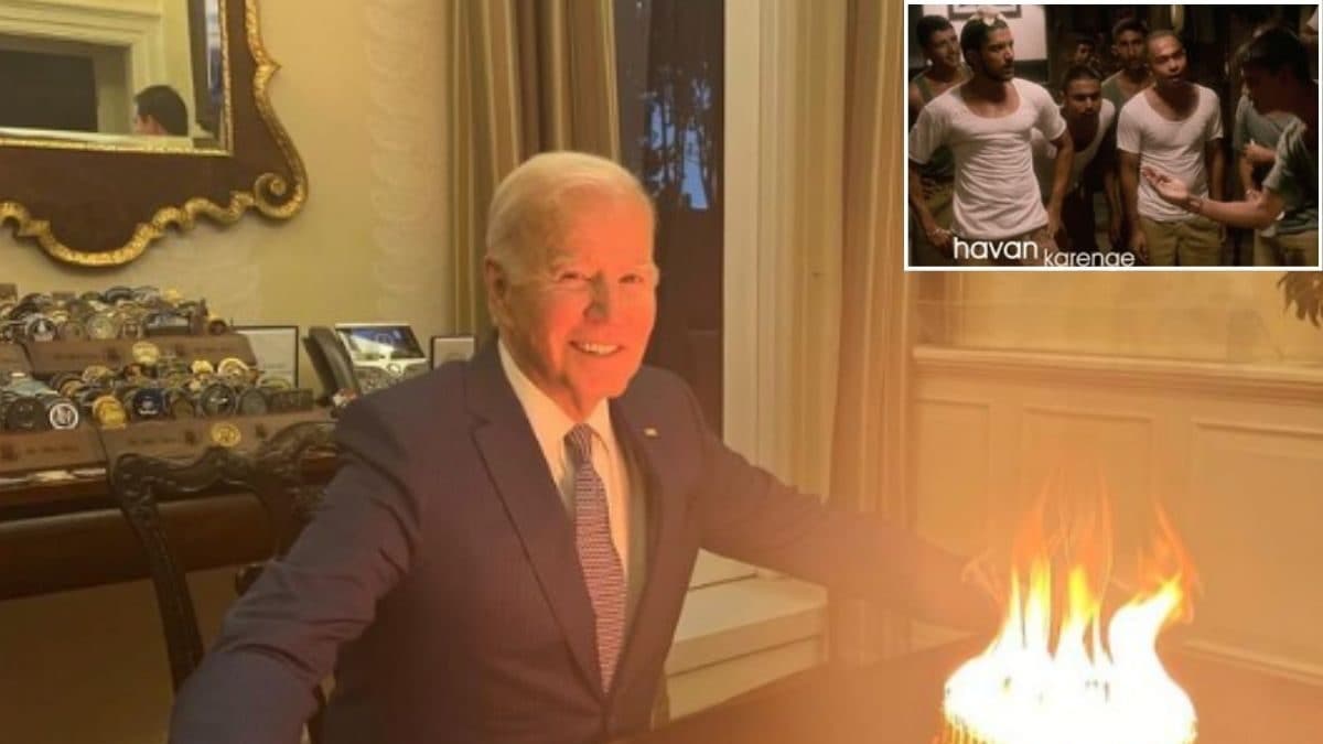 Joe Biden's Birthday Cake, 'Lit Up' With 81 Candles, Sets Internet 'Ablaze' With Memes | Viral ...