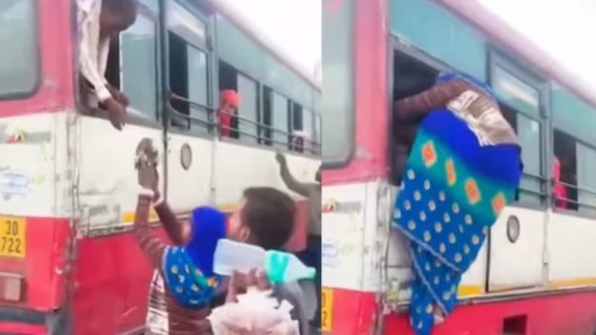 Watch: Woman Enters Packed Bus Climbing Through Rear Window | Viral ...