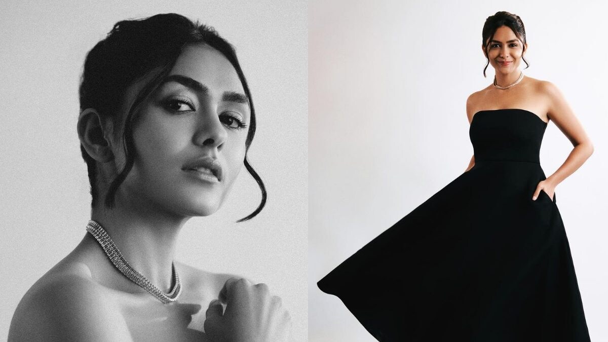 Bookmark Mrunal Thakur’s Classic Strapless Black Dress For A Gorgeous ...