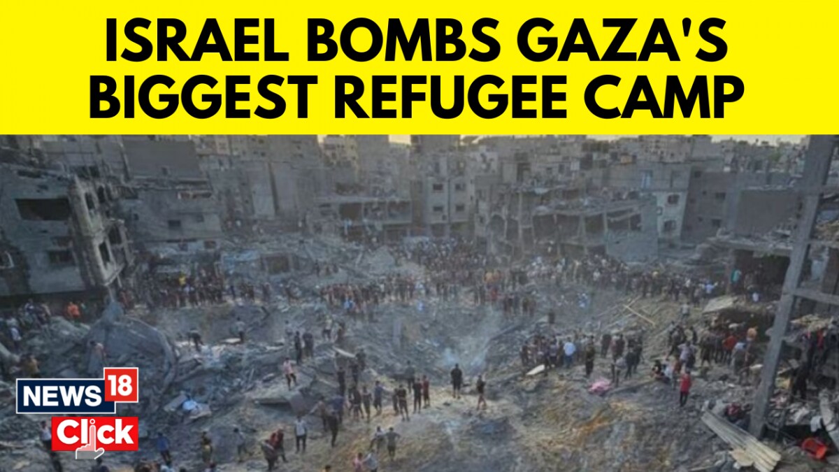 Gazas Jabalia refugee camp completely destroyed by Israeli air strikes ...