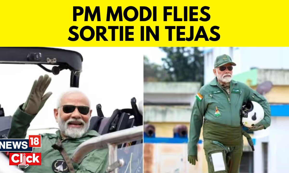 PM Modi Flies in Tejas Fighter Jet, Shares Experience with Photos - News18