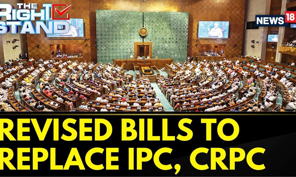 Winter Parliament Session Revised Bills Replacing Ipc Crpc To Be