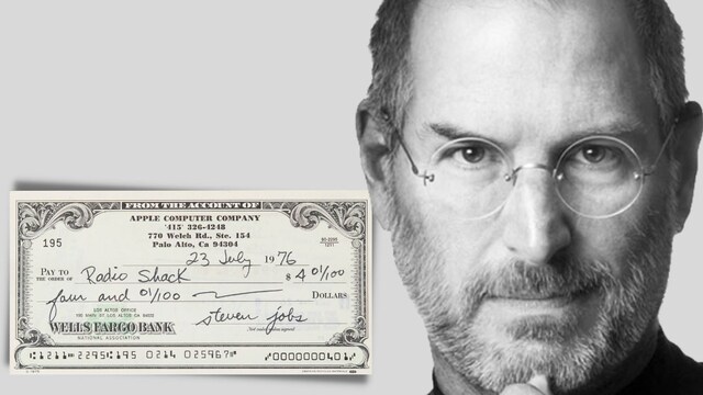 Apple Founder Steve Jobs Signed This Cheque In 1976. Now, It Is On Sale ...
