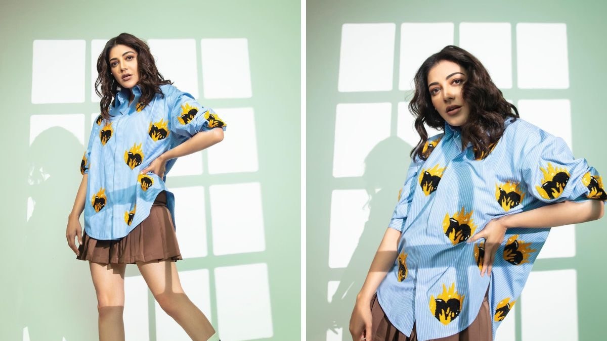 Kajal Aggarwal Takes Inspiration From Gen-Z Lookbook In Quirky Shirt ...